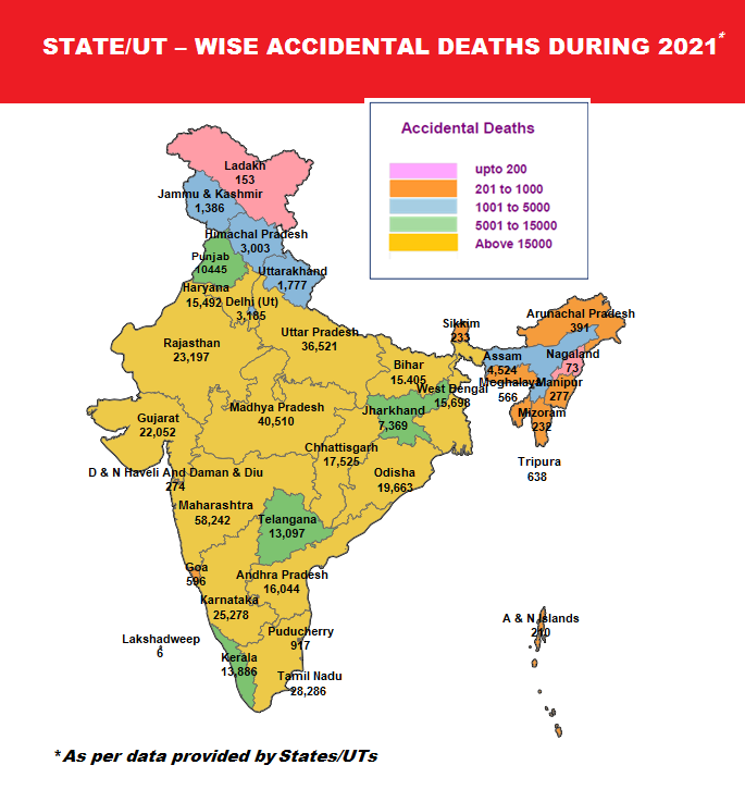 Nagaland recorded lowest accidental deaths in 2021 | MorungExpress ...
