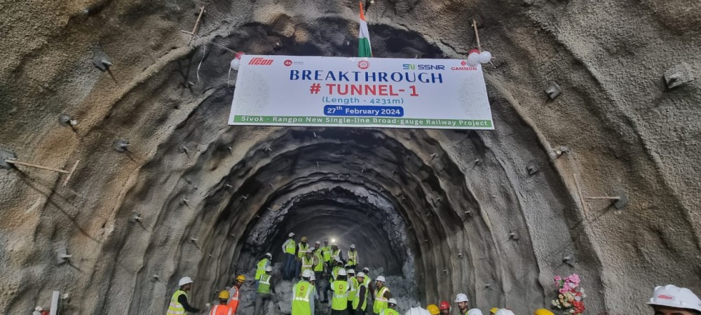 Sivok-Rangpo Rail Project achieves 2nd longest tunnel breakthrough ...